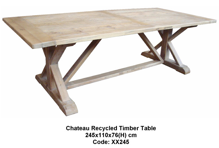 Chateau Recycled Dining Table - Megaria