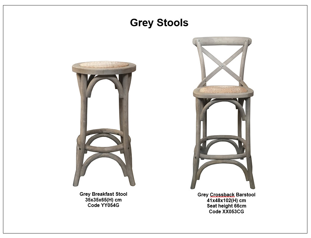 Grey Stools YY054 XX053 - Megaria