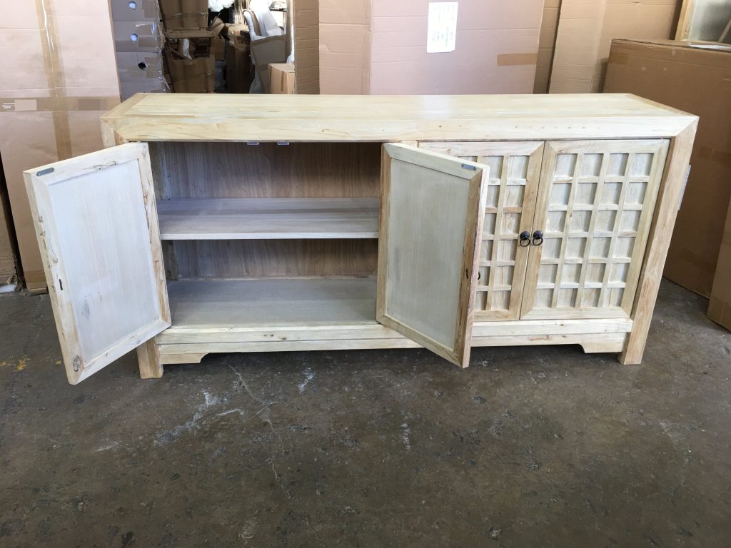 Chinese Antique Reproduction 4 Door Buffet with Lattice Doors M17 - Megaria