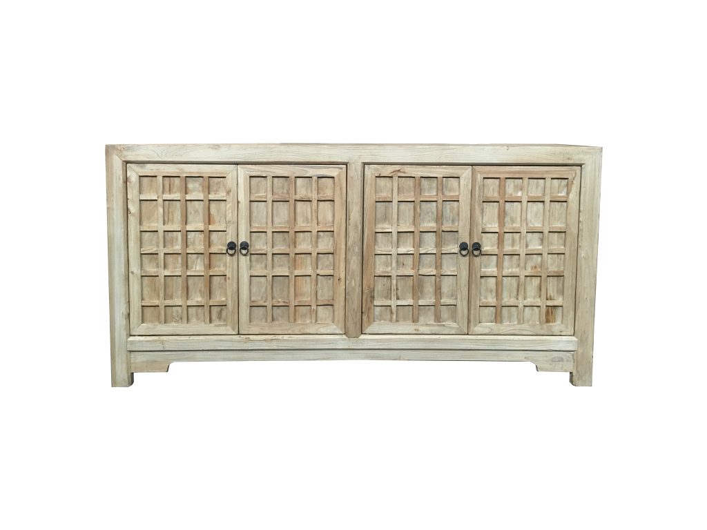 Chinese Antique Reproduction 4 Door Buffet with Lattice Doors M17 - Megaria